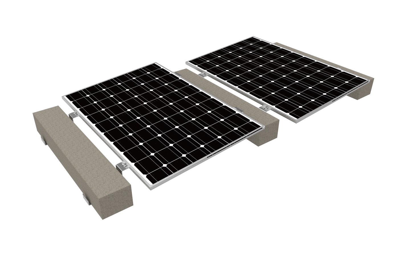 China Carbon steel flat roof ballasted mounting system Manufacturer and ...